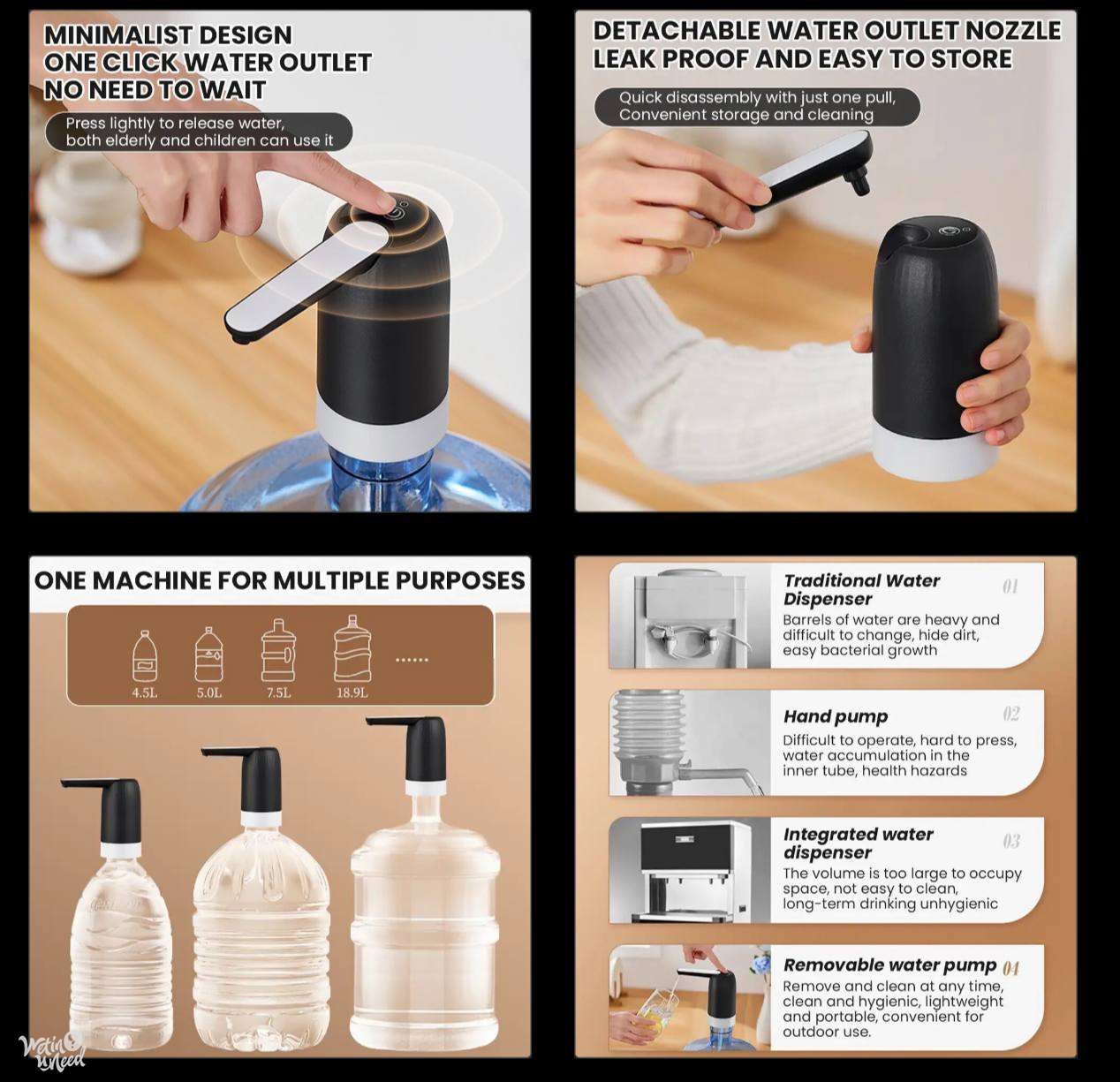 FOLDABLE PORTABLE RECHARGEABLE WATER DISPENSER/EXTRACTOR | Skies Stores ...