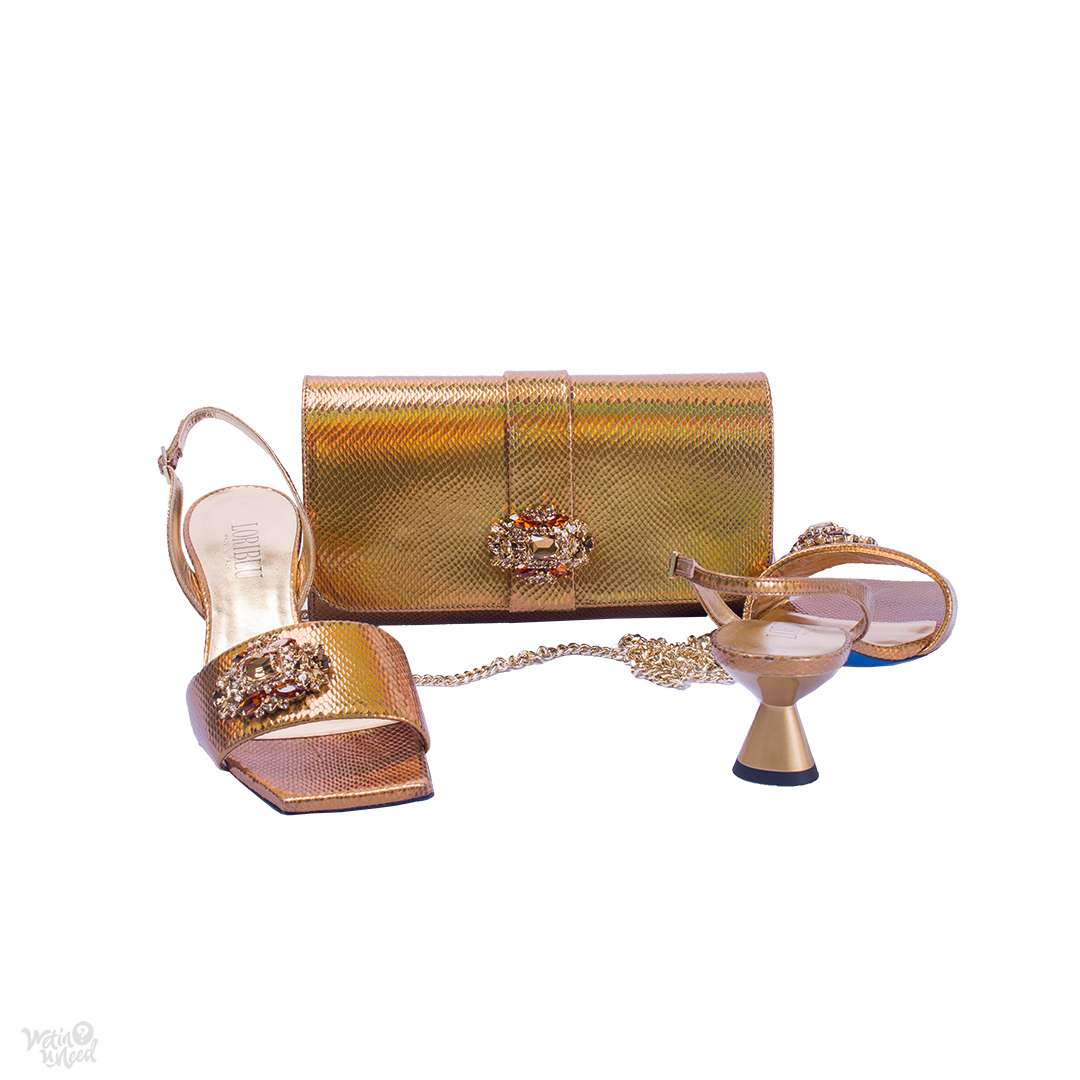 Luxury Loriblu Bronze Shoe And Bag | TOBMAK - Wetinuneed