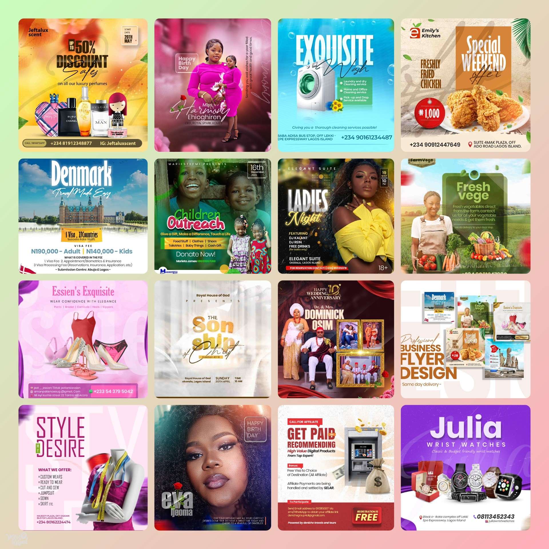 Professional Flyer Design (Graphic design) | Edidiong Ani - Wetinuneed