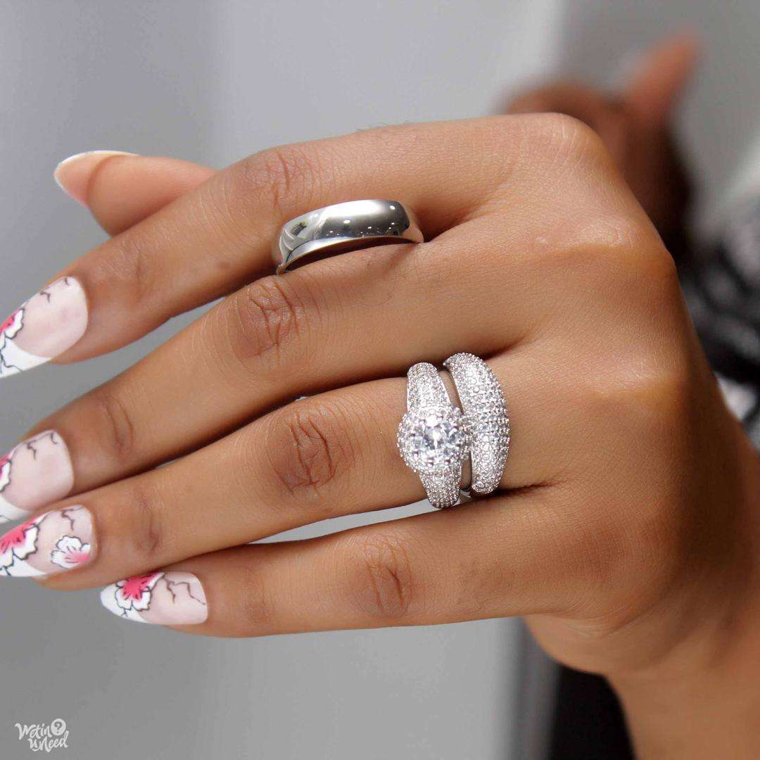 Titanium Steel Wedding Set | Elz Rings and Narment - Wetinuneed